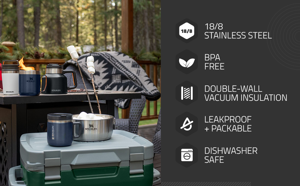 Stanley Adventure Camp Cook Set 24oz Kettle with 2 Cups