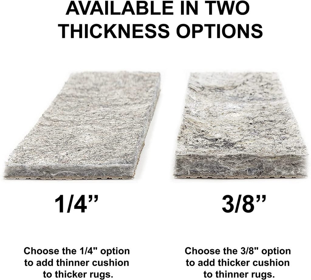 Mohawk Home Dual Surface Rug Pad Utility Solid Grey Rug Pad, 1/4" Thick ...