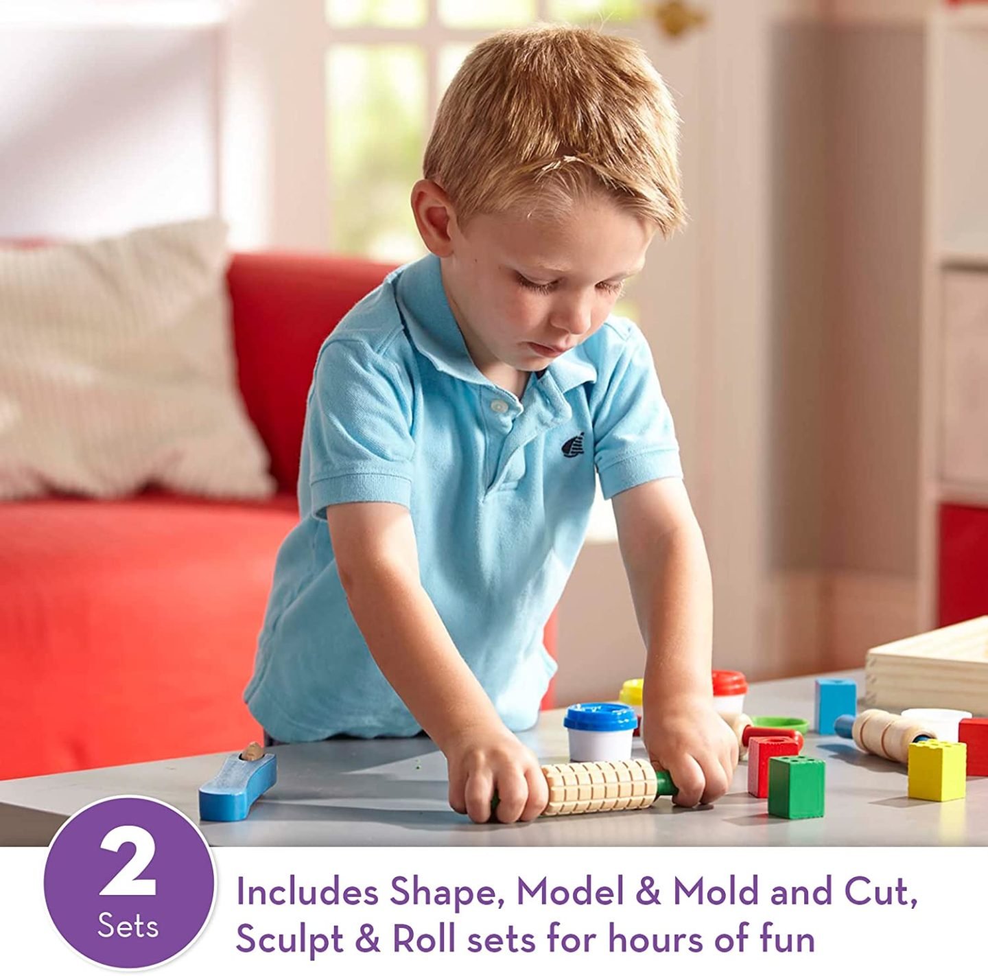 Melissa & Doug Clay Play Activity Set with 8 Dough creative bundle for ...