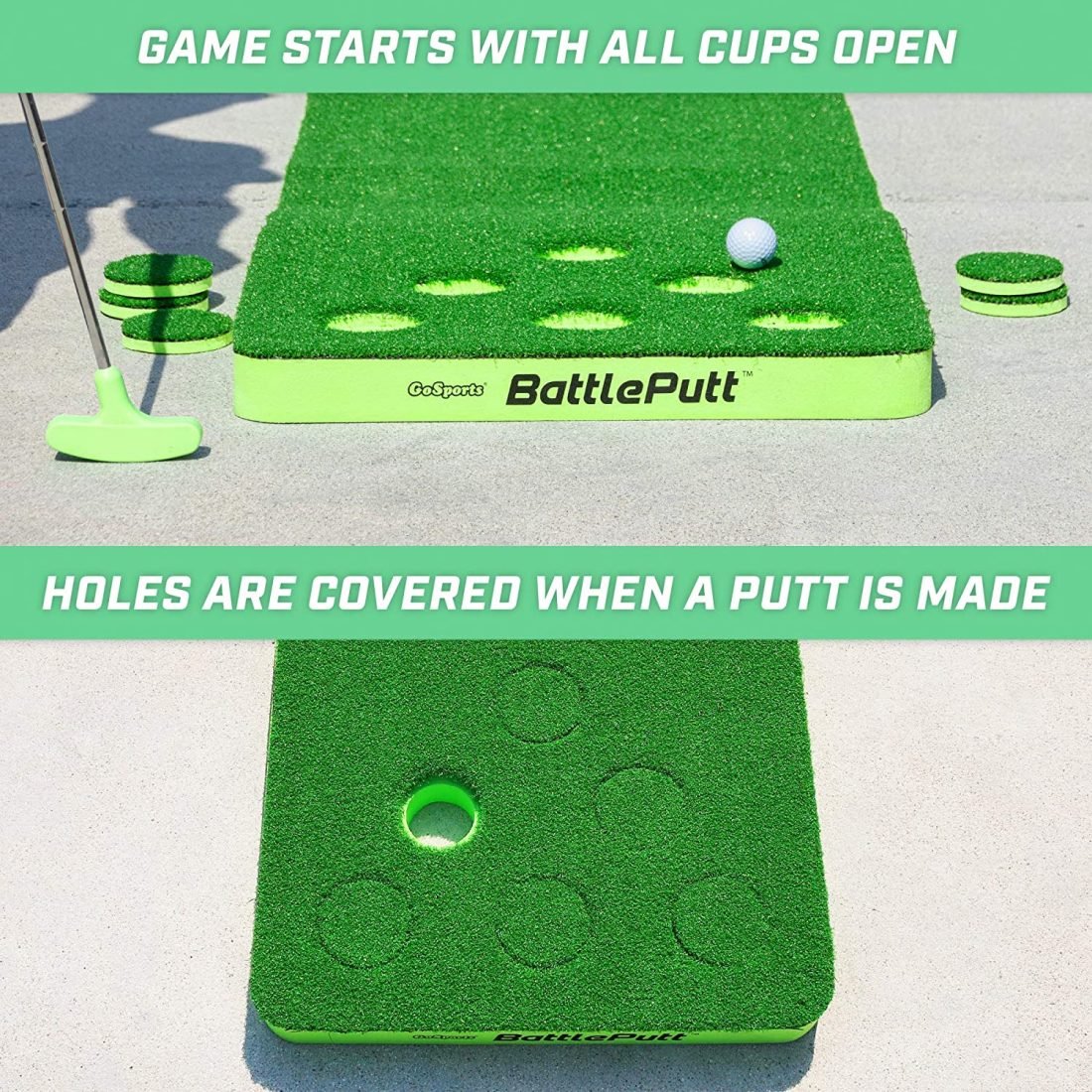 GoSports Battleputt Golf Putting Game, 2-on-2 Pong Style Play Perfect ...
