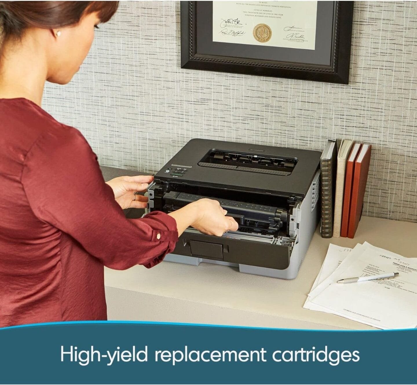 Brother Compact Monochrome Laser Printer, HL-L2350DW, Wireless Printing ...