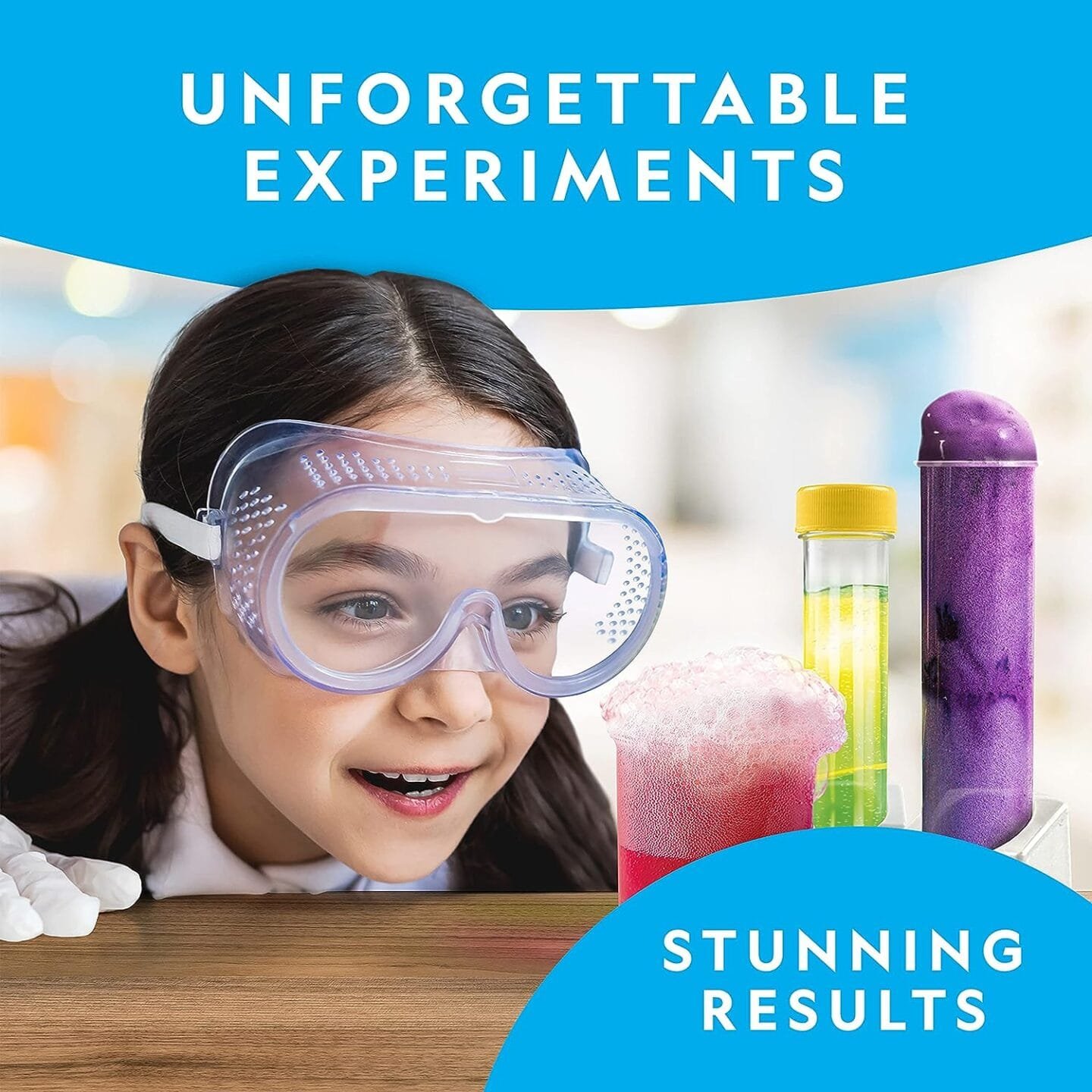 NATIONAL GEOGRAPHIC Stunning Chemistry Set - Mega Science Kit with 45 ...