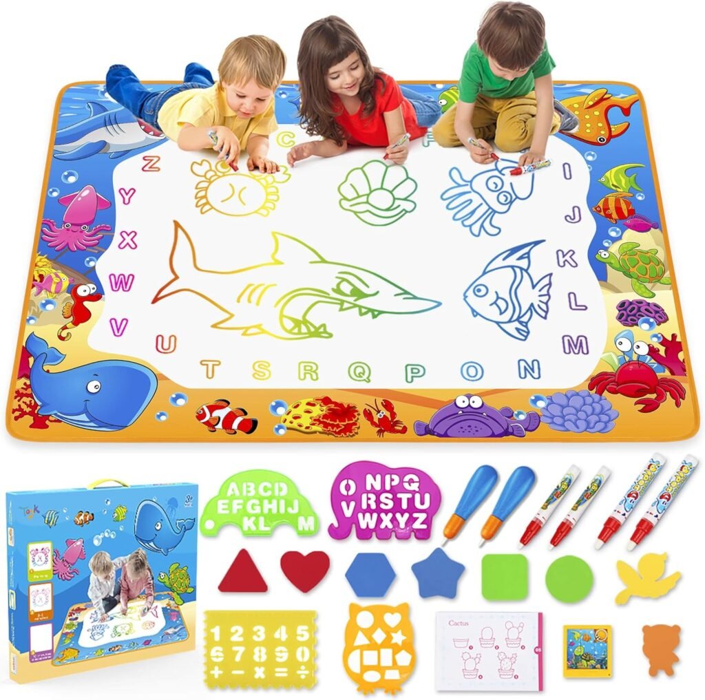 Water Doodle Mat - Kids Painting Writing Color Doodle Drawing Mat ...