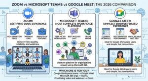 Zoom vs Microsoft Teams vs Google Meet 2026 - Which Is Actually Best ...